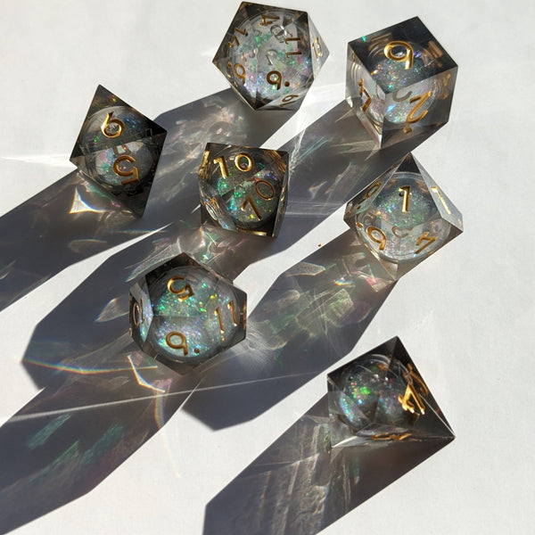 Stellar Twilight - 7 Piece Luxury D&D Dice Set – EBONWOOD
