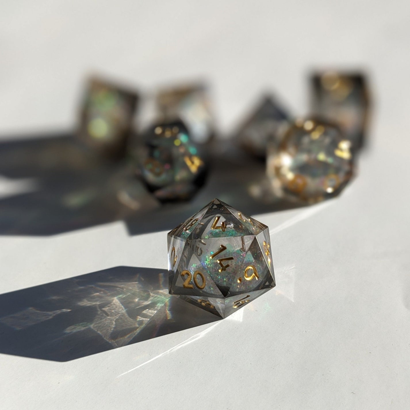 Stellar Twilight - 7 Piece Luxury D&D Dice Set – EBONWOOD